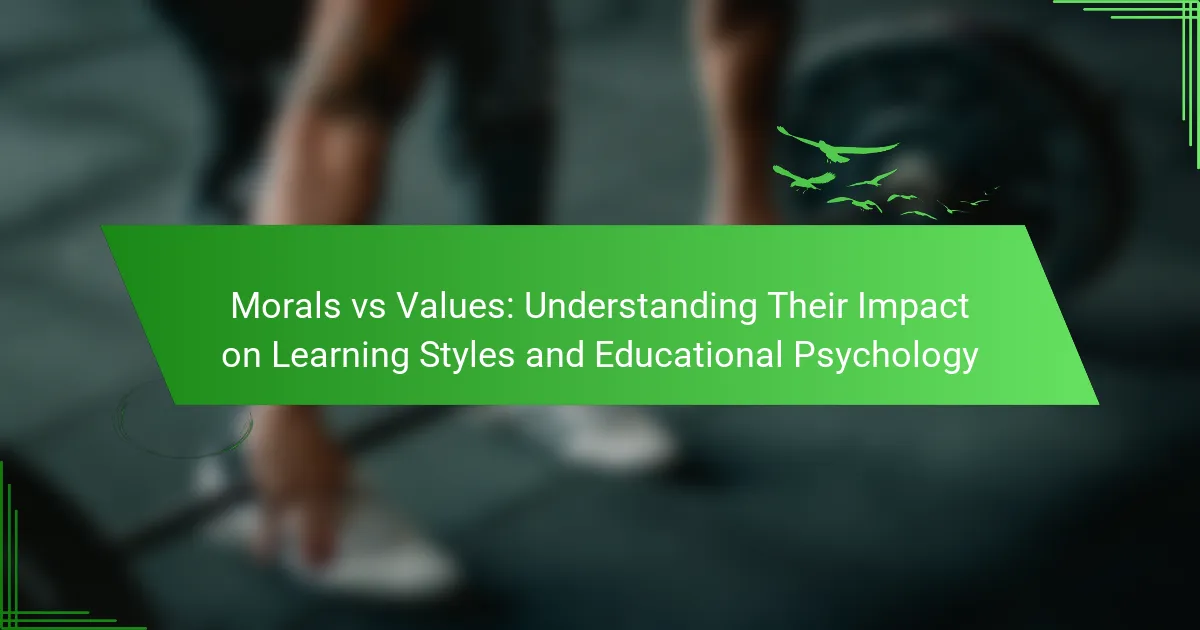 Morals vs Values: Their Impact on Learning Styles & Education